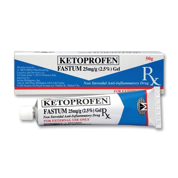 FASTUM Ketoprofen 2.5% Gel 50g price in the Philippines | MedsGo Pharmacy